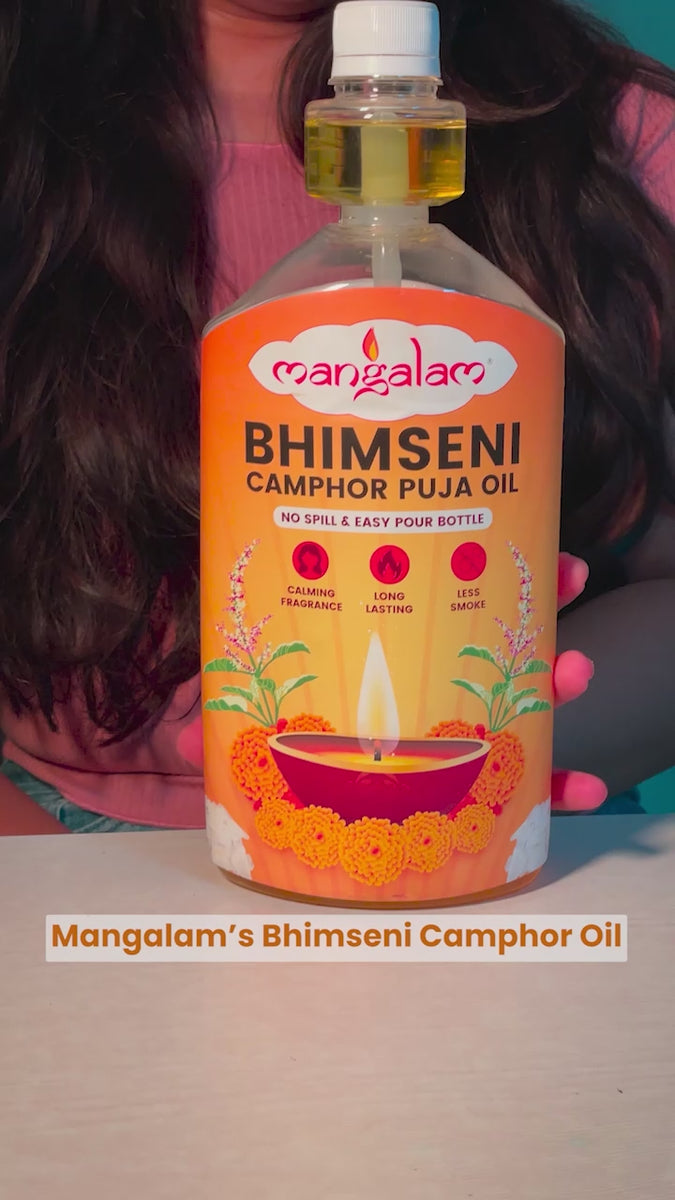 Buy Camphor Pooja Oil - 900ml at best Price online in India – House of Mangalam