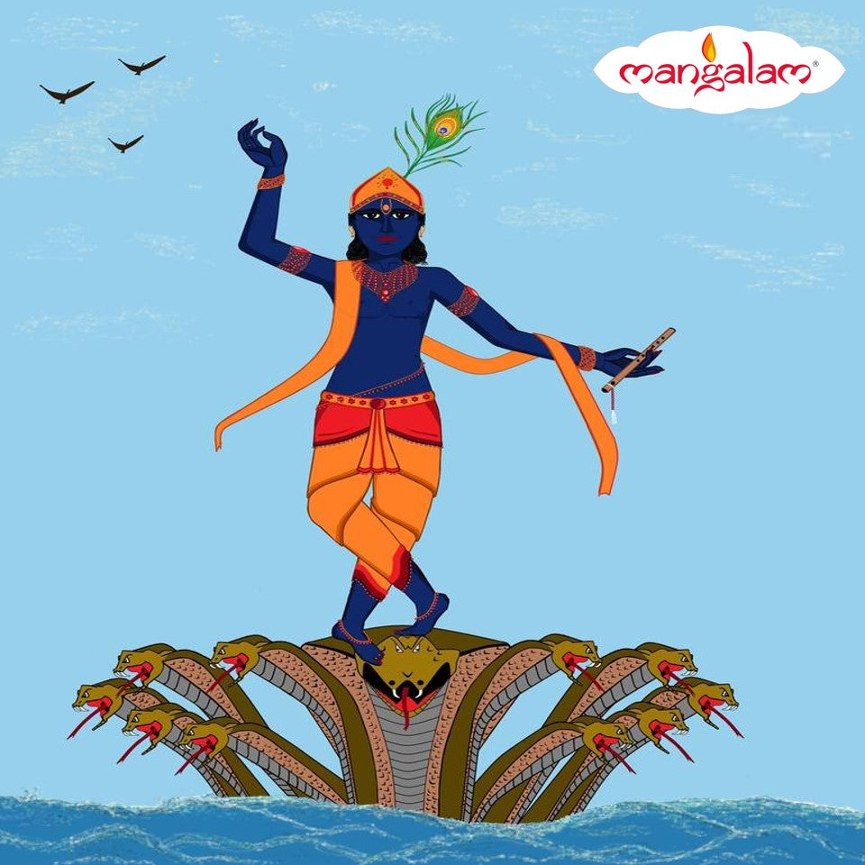 The Story of Krishna and the giant serpent – House of Mangalam