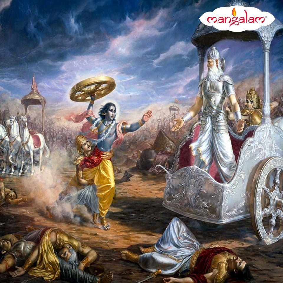 Krishna and Bhishma Fight – House of Mangalam