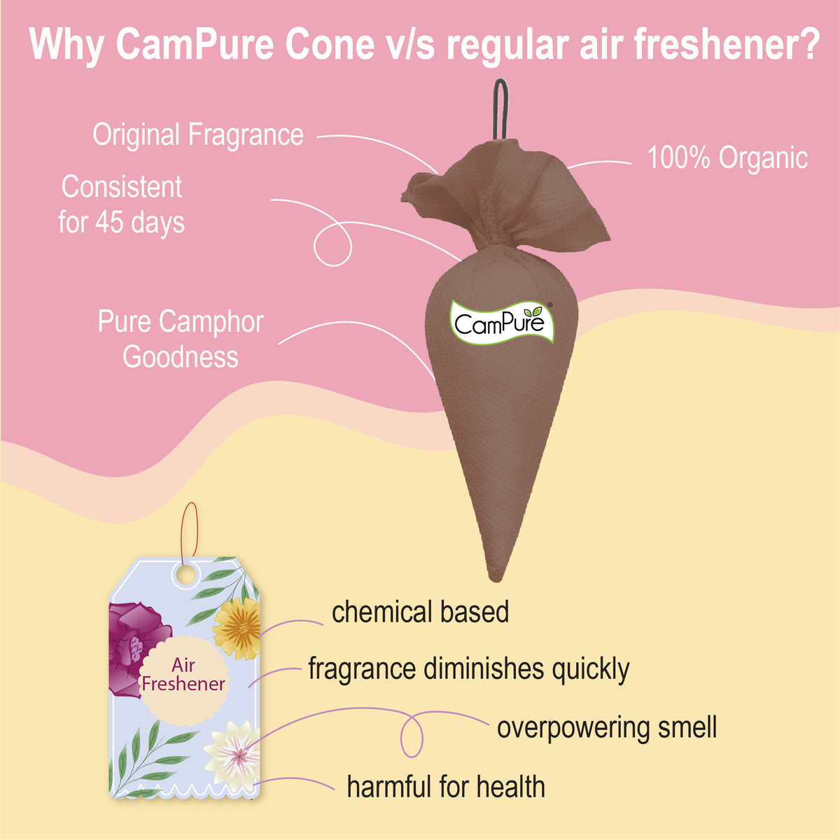 Buy 100% Organic Camphor cone by Campure Online at Best Price – House ...